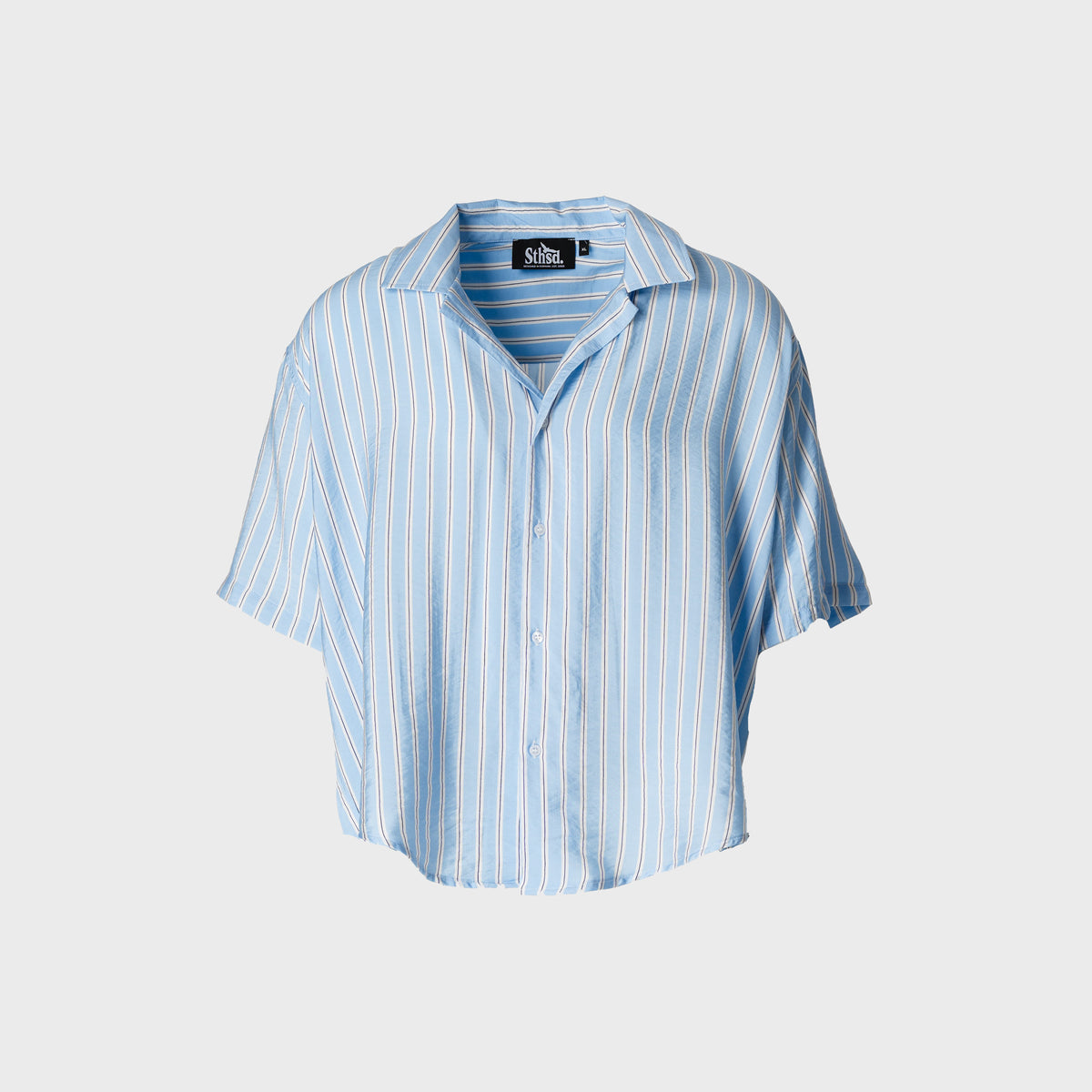 Blue Stripes Silk Shirt – southsidelabel.com